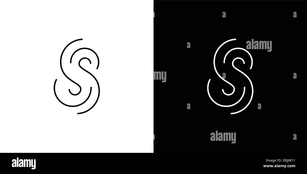 Letter s flower logo Black and White Stock Photos & Images - Alamy