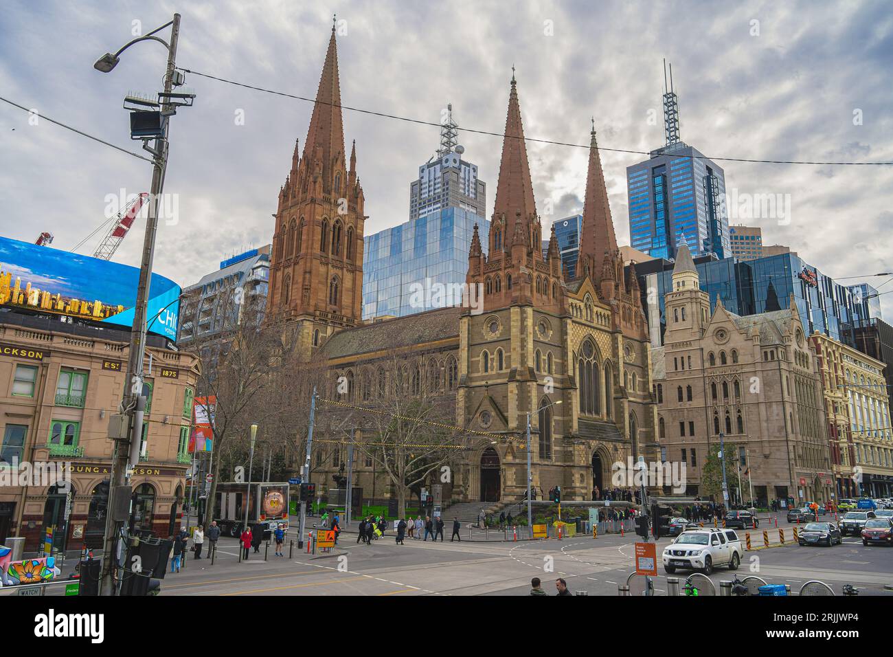 Melbourne city center landmarks, Australia Stock Photo - Alamy