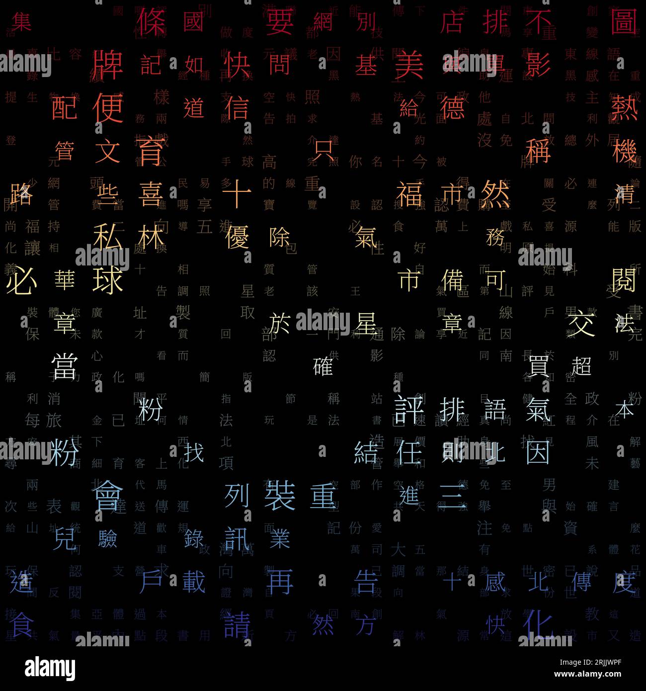 Futuristic tech background. Elements of Chinese Simplified Characters ...
