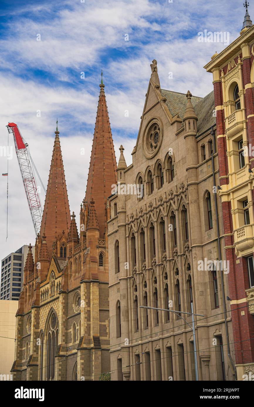 Melbourne city center landmarks, Australia Stock Photo - Alamy