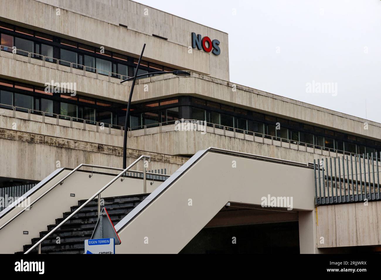 Office and studio of Dutch broadcast organization NOS at the Media Park ...