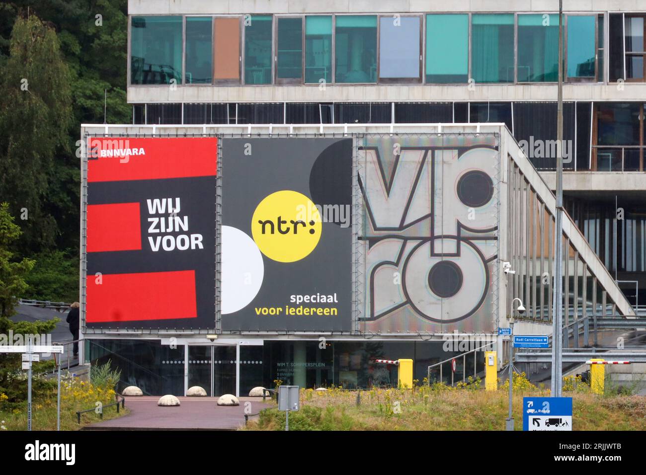 Office and studio of Dutch broadcast organizations BNNVARA, NTR and VPRO at the Media Park in ...