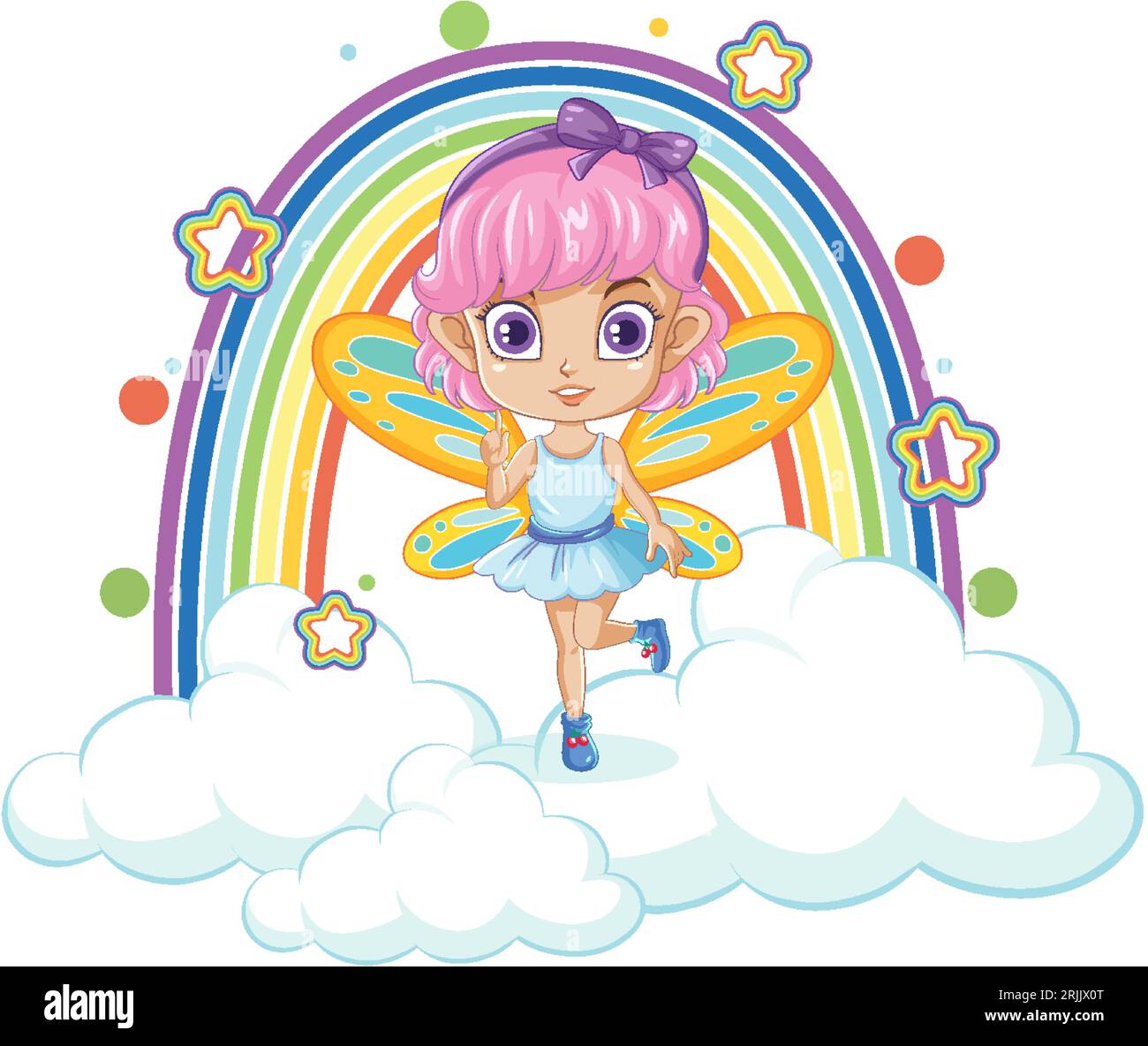 Rainbow above her Stock Vector Images - Alamy