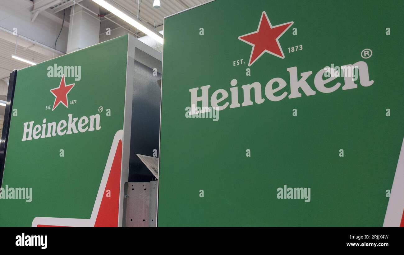 Bordeaux , France - 08 19 2023 : Heineken logo brand and text sign of ...