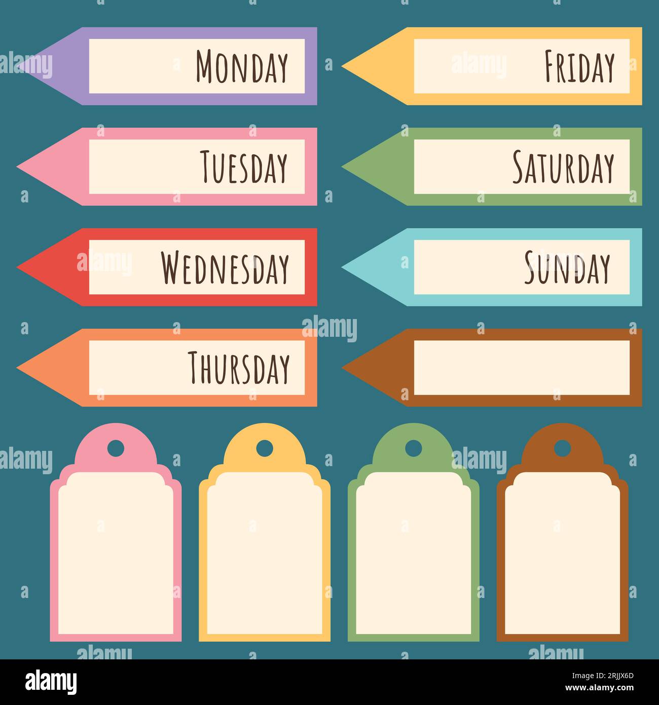 Vector vector illustration of a set of stickers and labels for your ...