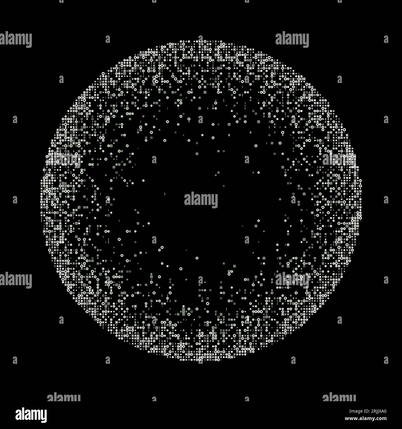 Amazing geometric matrix background in green and blue colors. Stylish ...