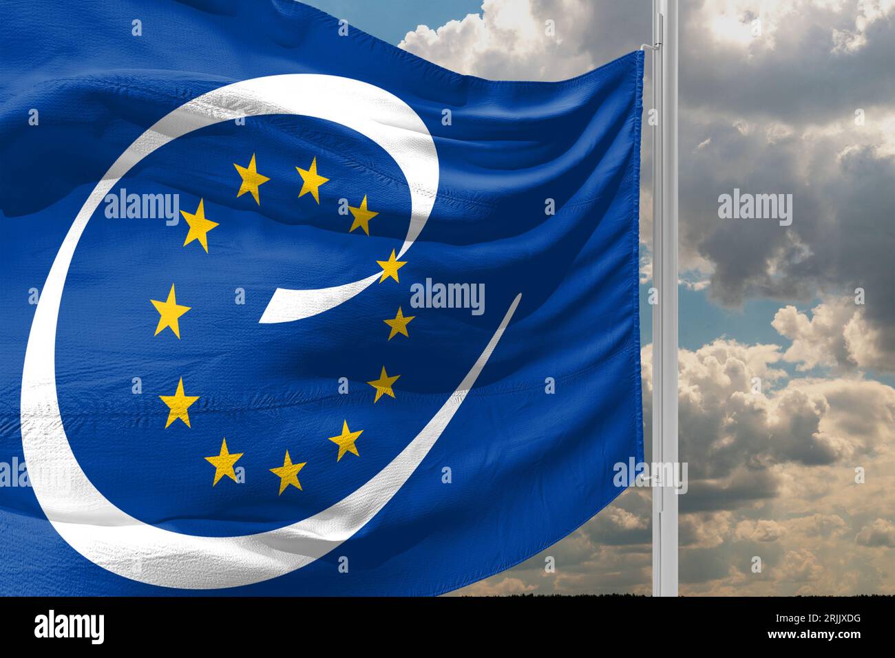 Flag of the Council of Europe Stock Photo - Alamy