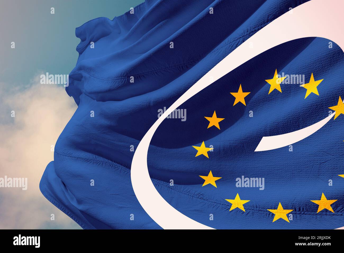 Flag of the Council of Europe Stock Photo - Alamy