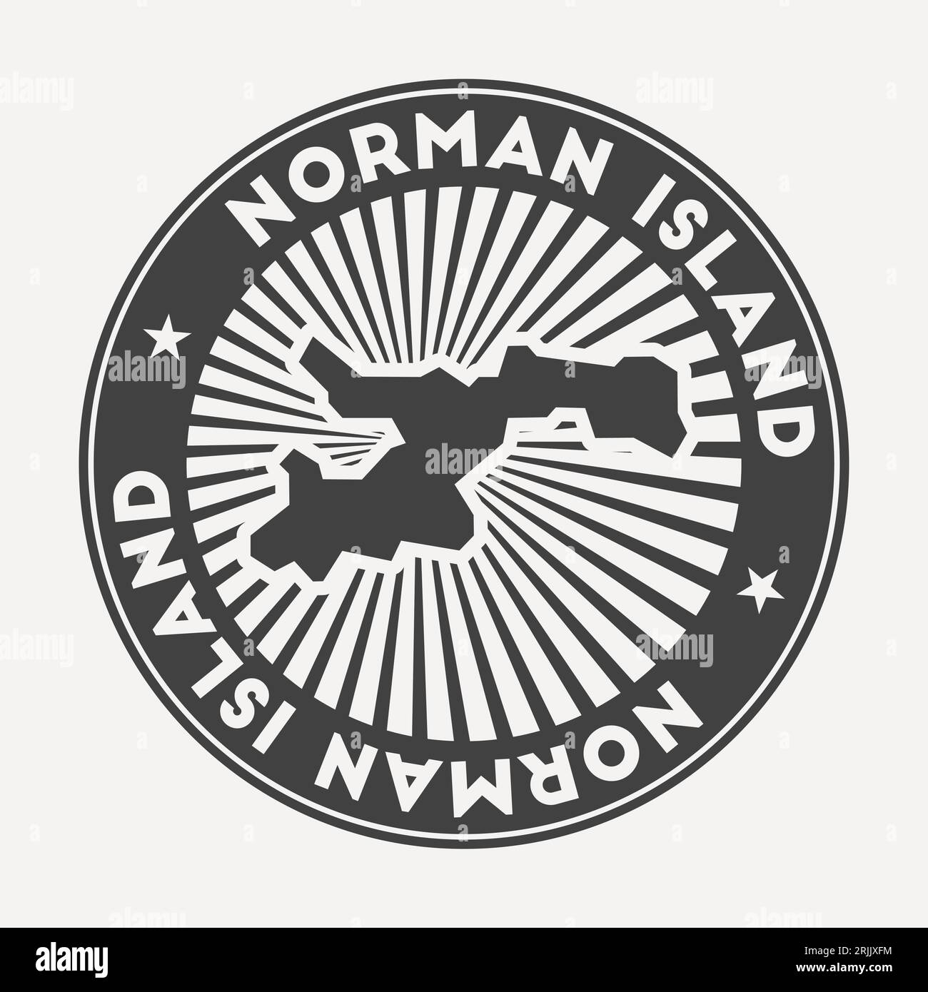 Norman Island round logo. Vintage travel badge with the circular name and map, vector ...