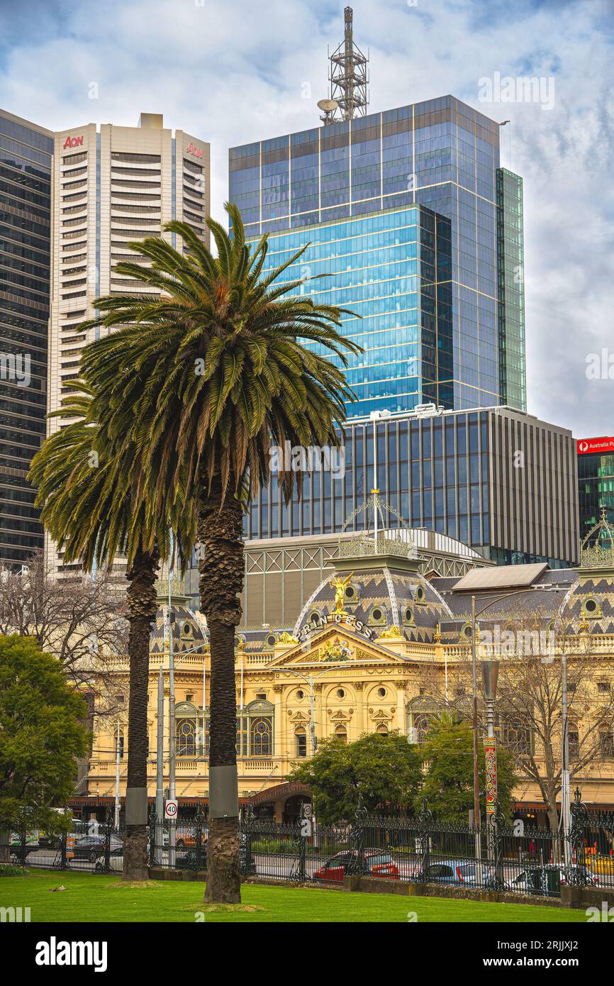 Melbourne city center landmarks, Australia Stock Photo - Alamy