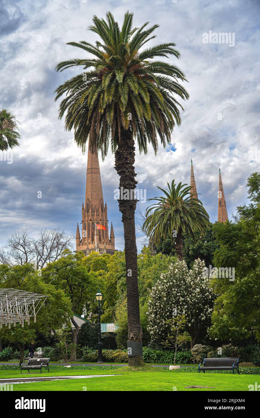 Melbourne city center landmarks, Australia Stock Photo - Alamy