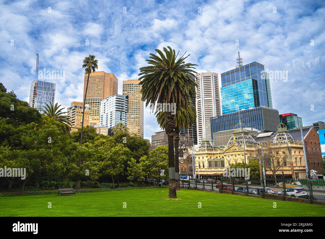 Melbourne city center landmarks, Australia Stock Photo - Alamy