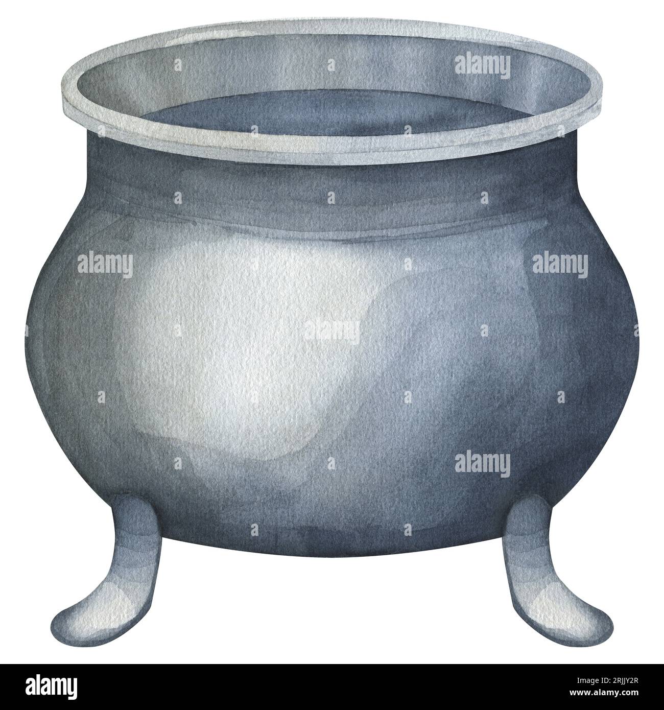 Watercolor cauldron with Halloween potion. School of magic and witches ...