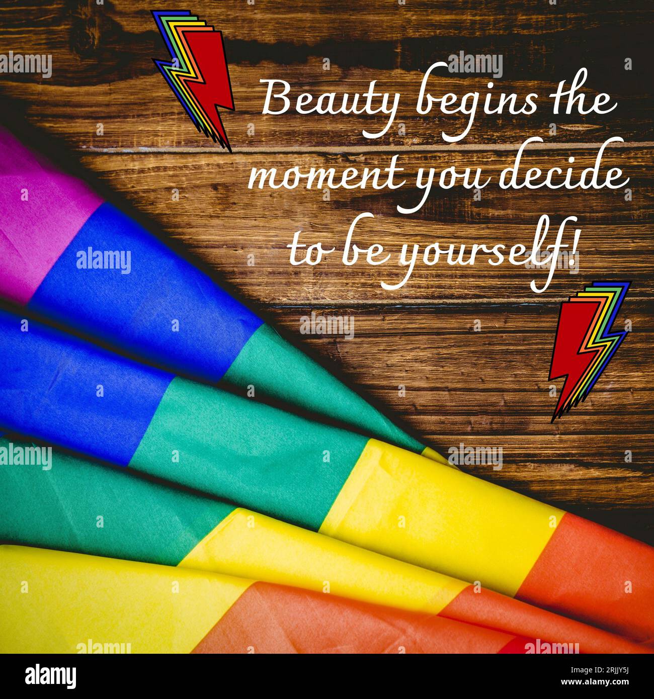 Composite o beauty begins the moment you decide to be yourself text ...
