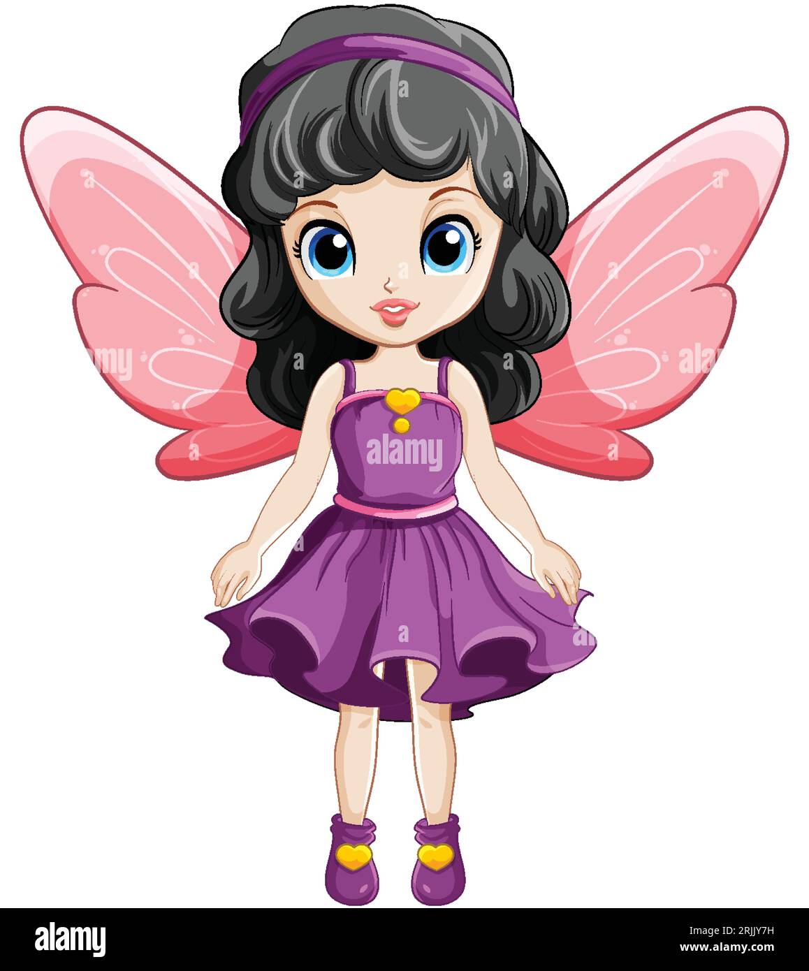 Cute simple cartoon fairy illustration Stock Vector Image & Art - Alamy