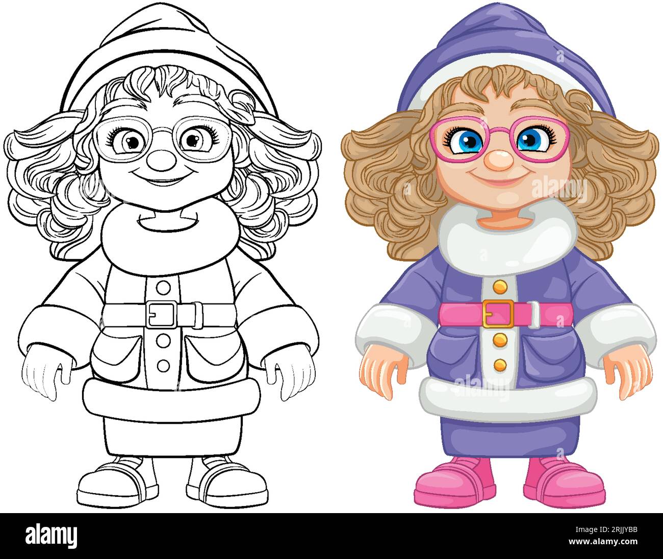 Woman dressed santa claus Stock Vector Images - Alamy