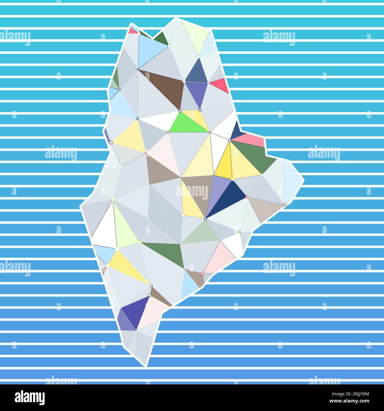 Maine vector illustration. Maine design on gradient stripes background ...