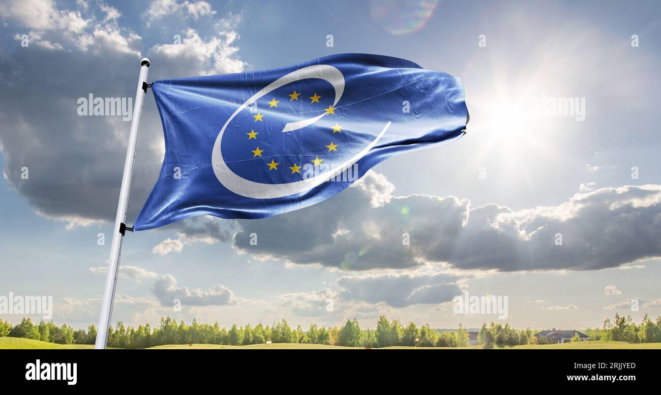 Flag of the Council of Europe Stock Photo - Alamy