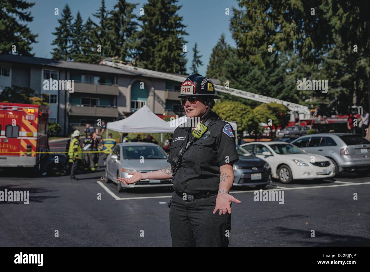 Fire department officer public hi-res stock photography and images - Alamy