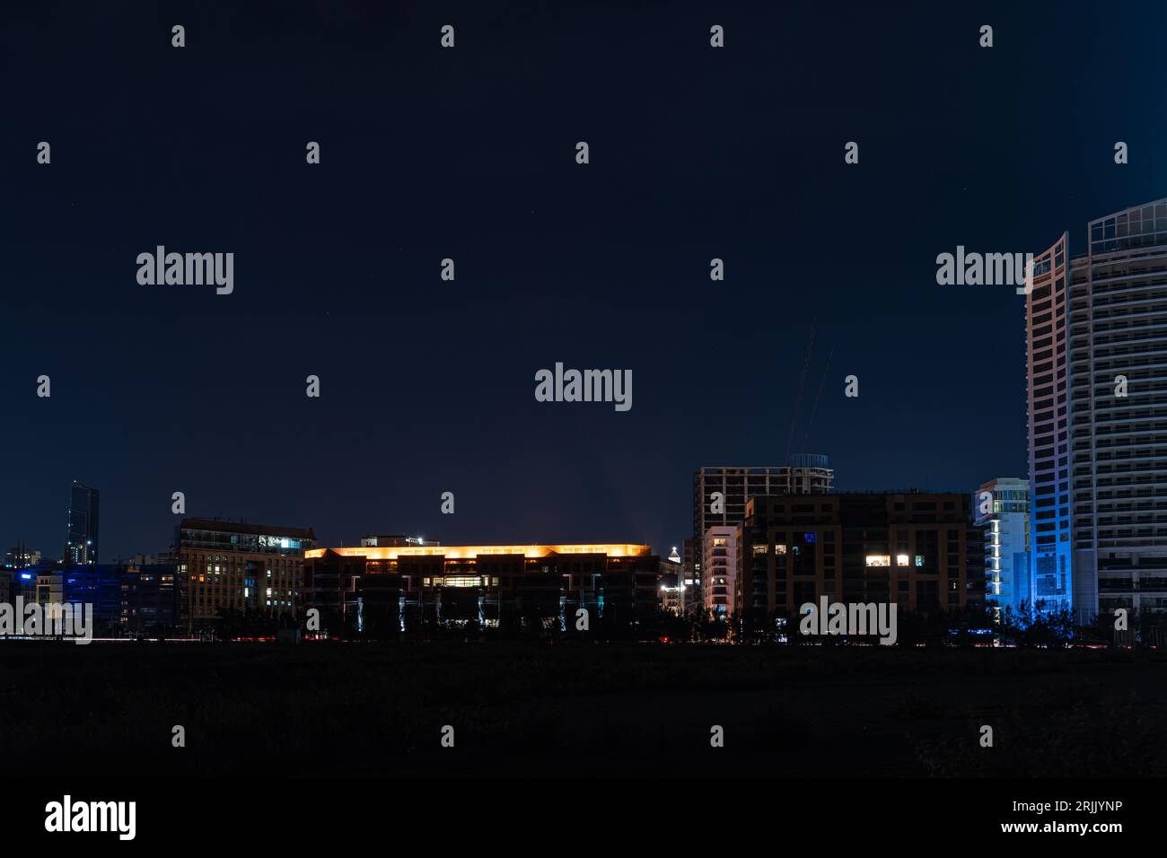 Zaitunay Bay by night, Beirut, Lebanon Stock Photo - Alamy