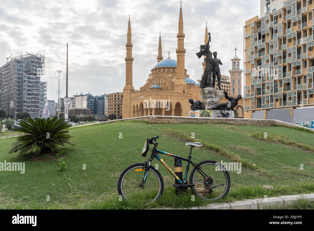 A street scene in Beirut. Beirut is the capital and largest city in ...
