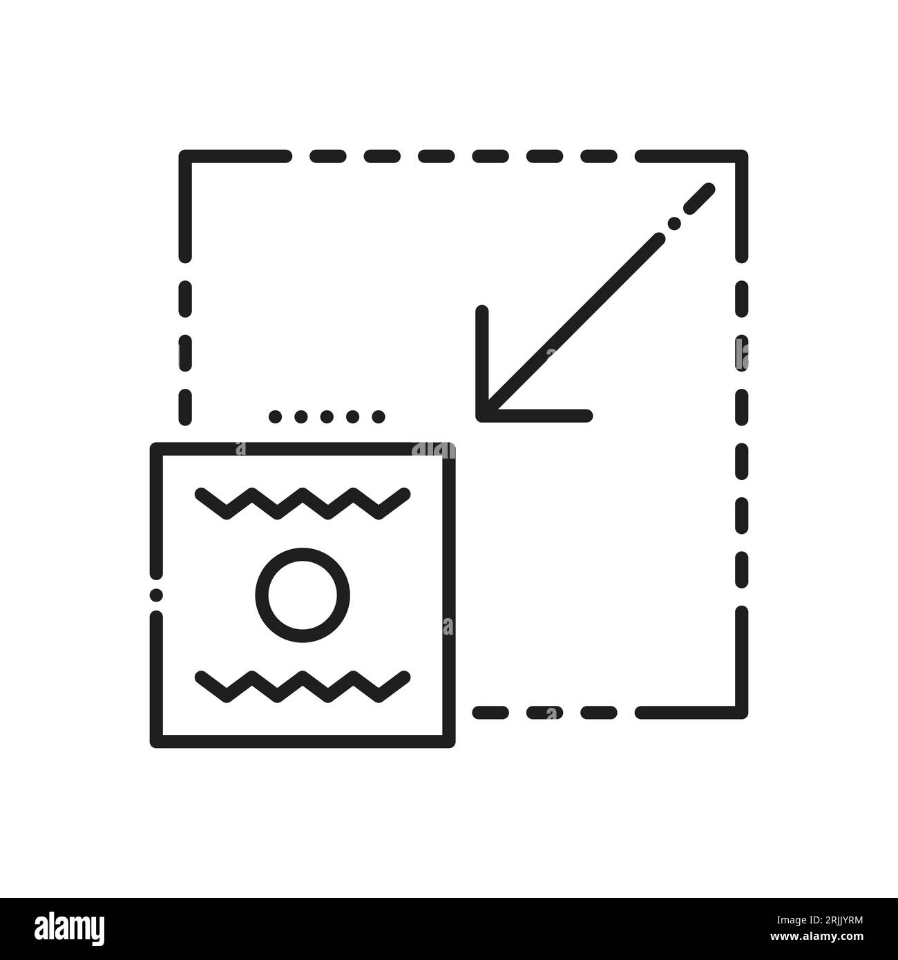 Scalability icon, resize and scale reduce expand vector symbol. Zoom and change, expand scaling ...