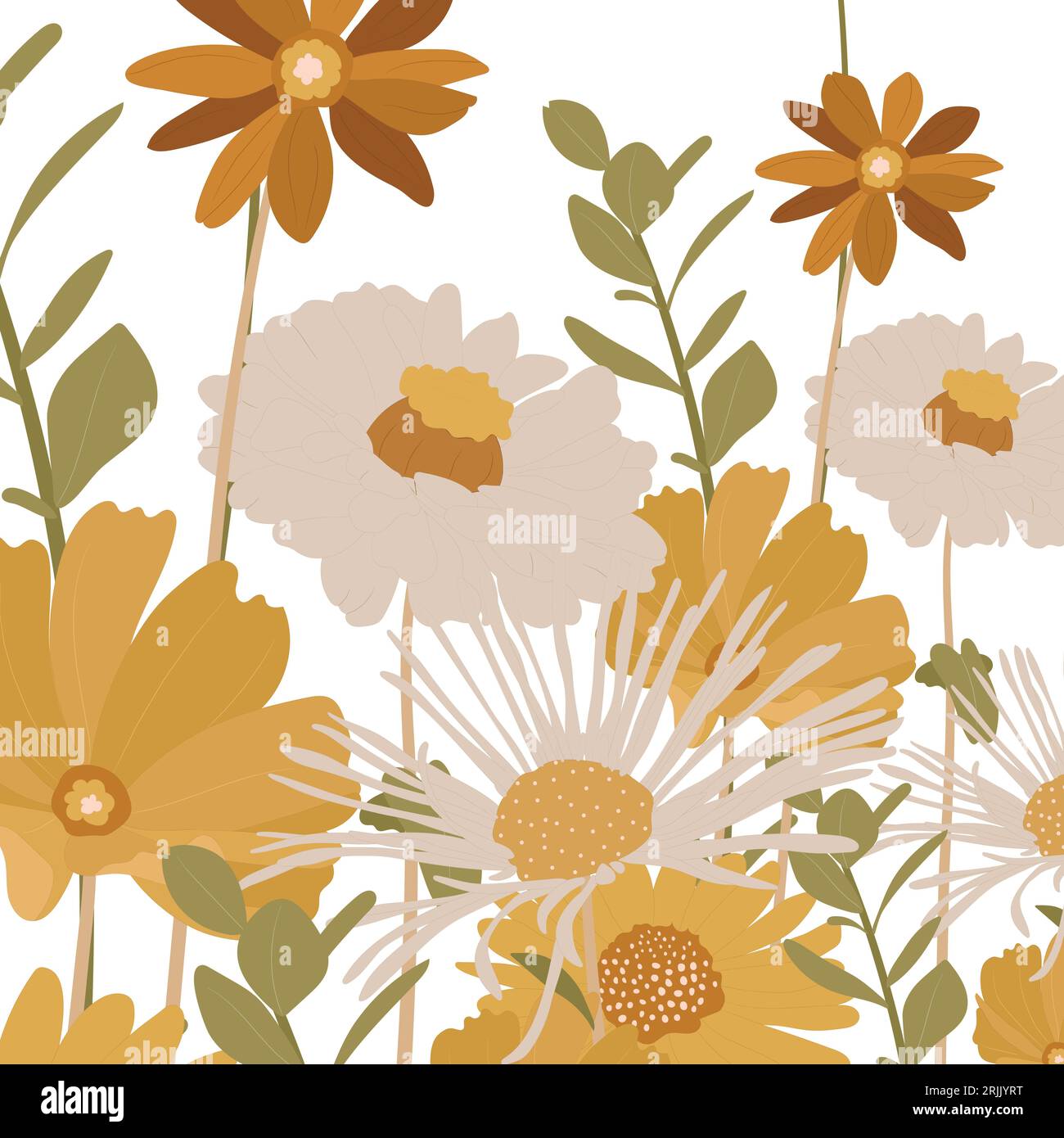 Vector flower design over beige background vector illustration vector ...