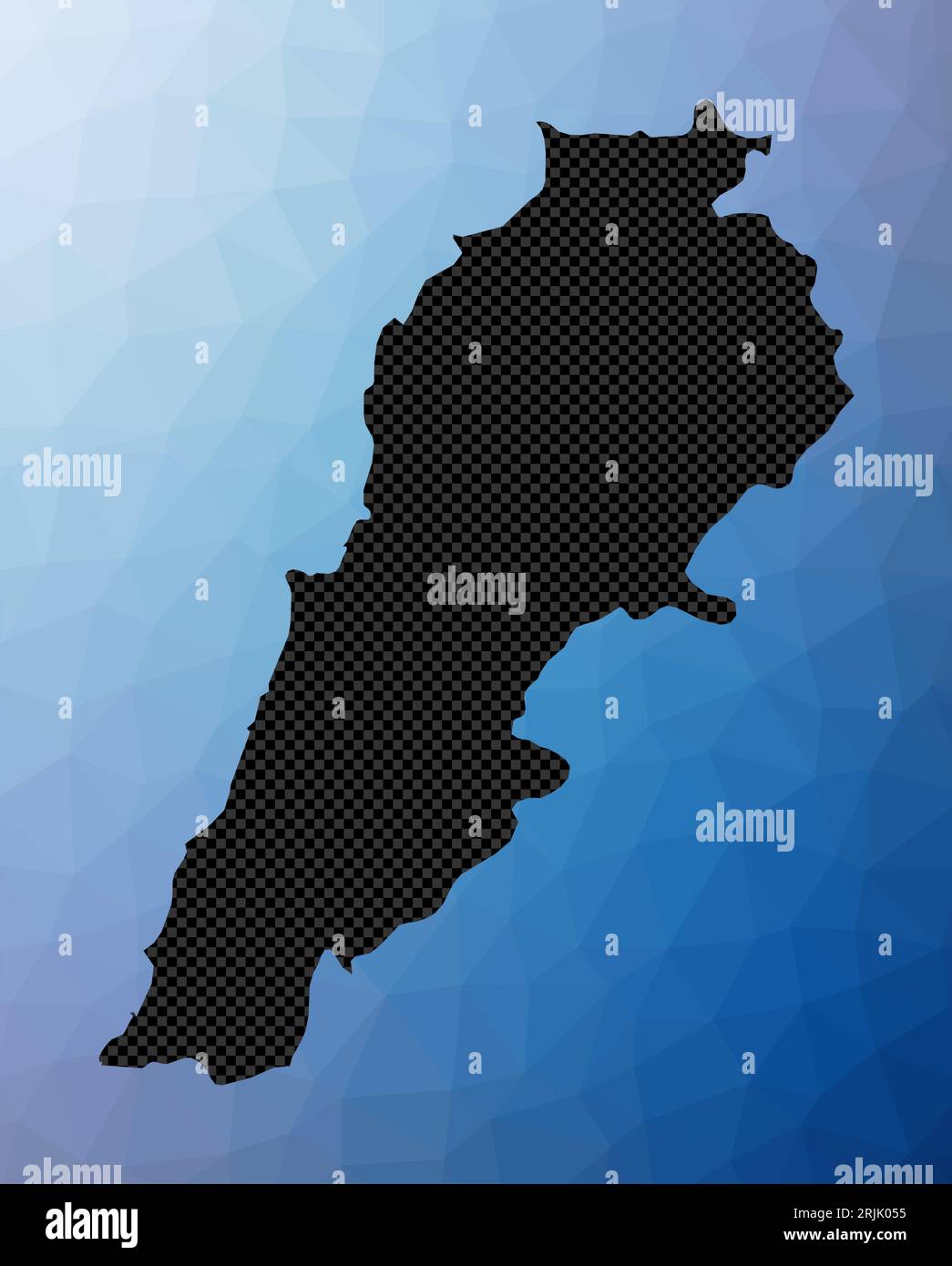 Lebanon geometric map. Stencil shape of Lebanon in low poly style ...