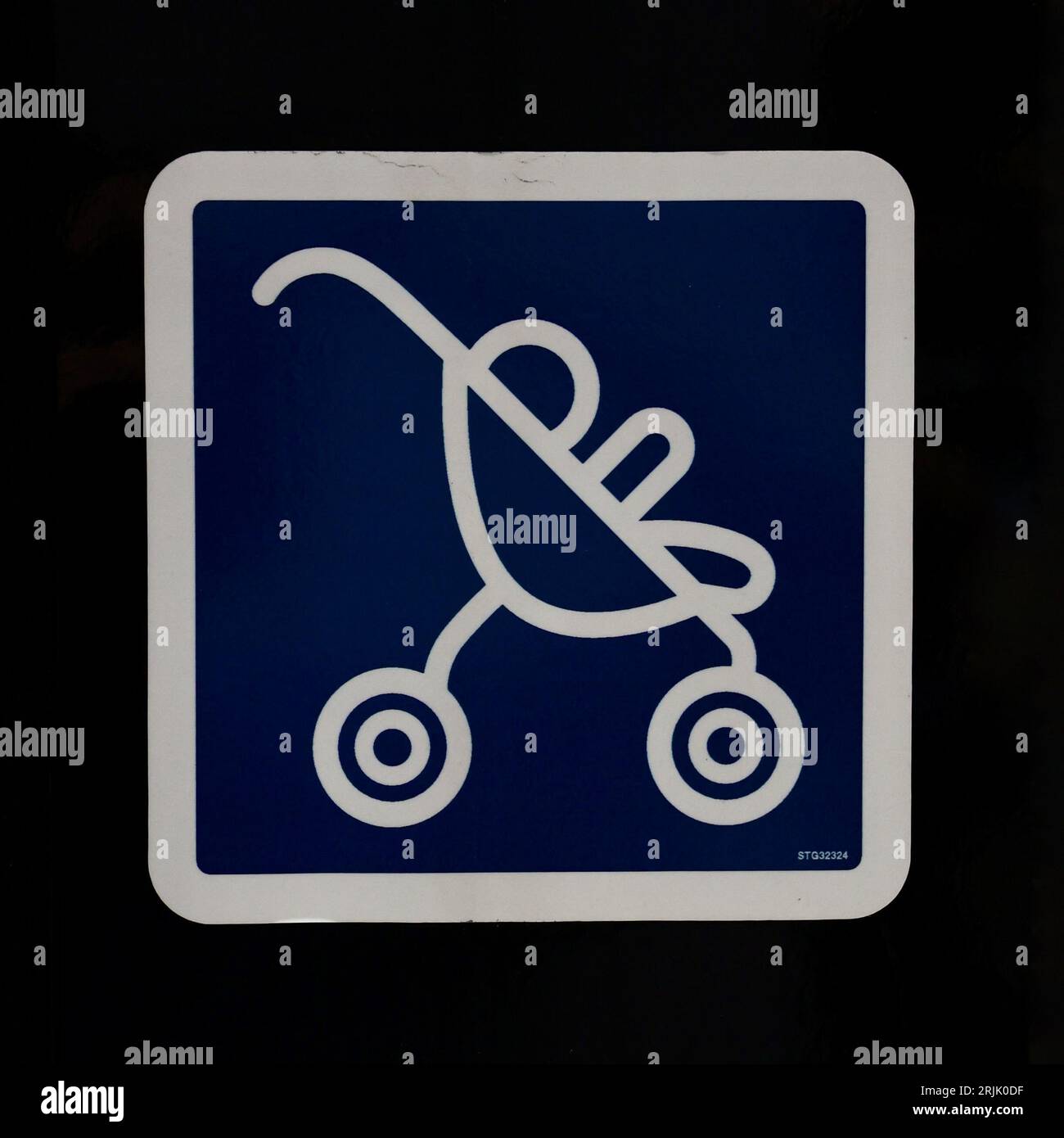 Baby Stroller Accessibility Signage on a New York City Bus Stock Photo ...