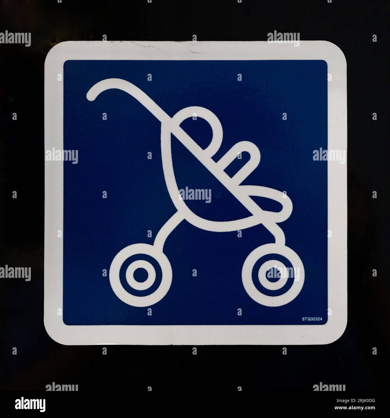 Baby Stroller Accessibility Signage on a New York City Bus Stock Photo ...