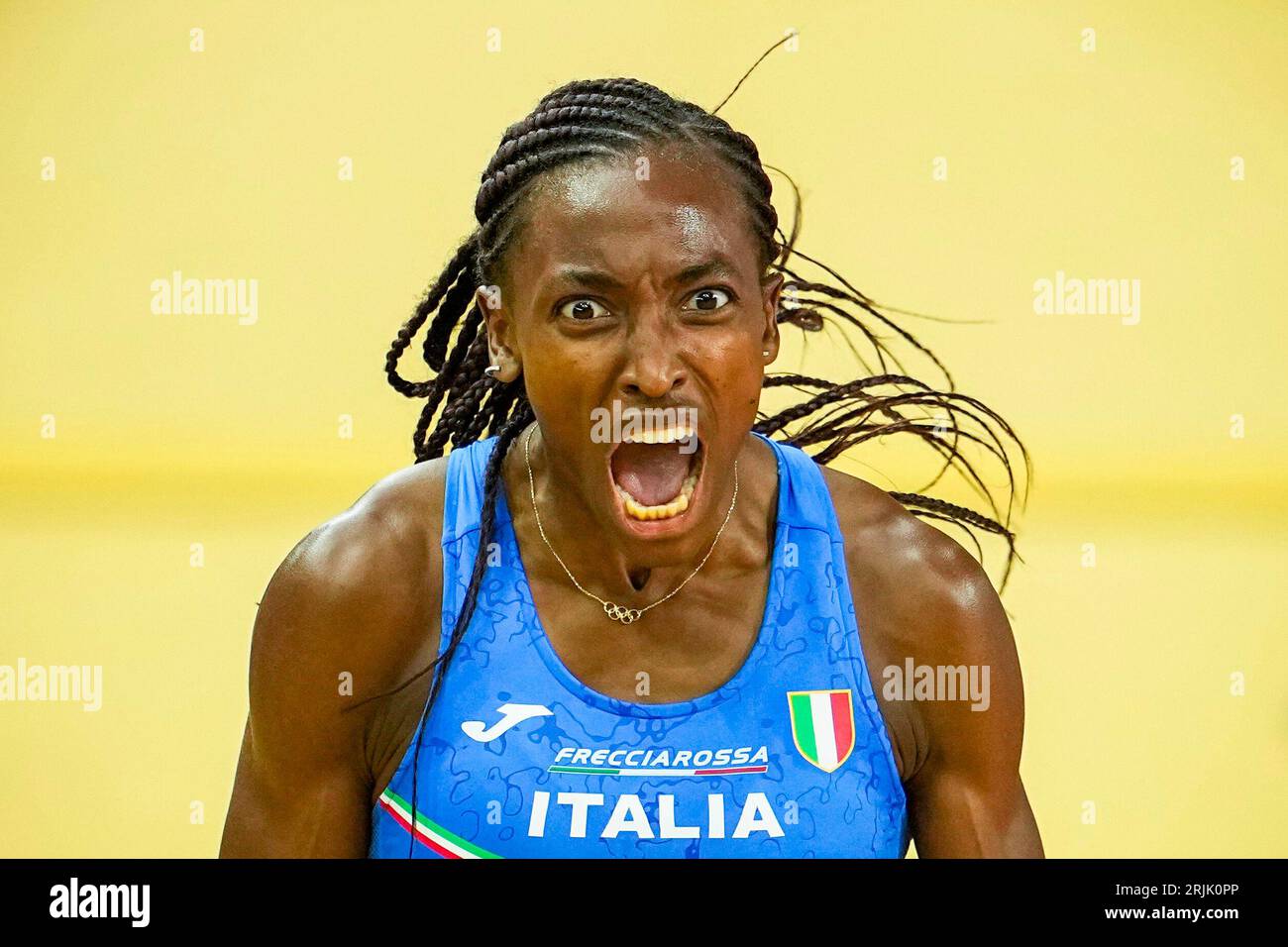 Budapest, Hungary 20230822.Ayomide Folorunso of Italy after the 400m ...