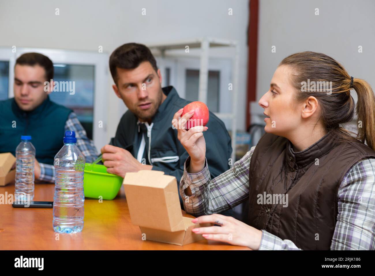 Workers socializing hi-res stock photography and images - Alamy