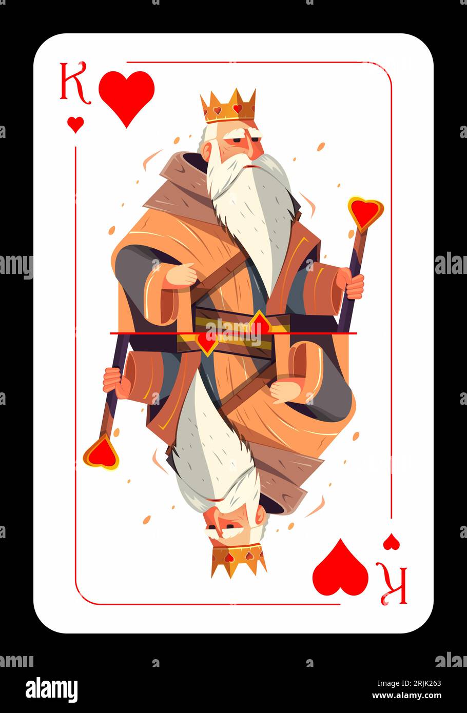 King Of Hearts Card Vector