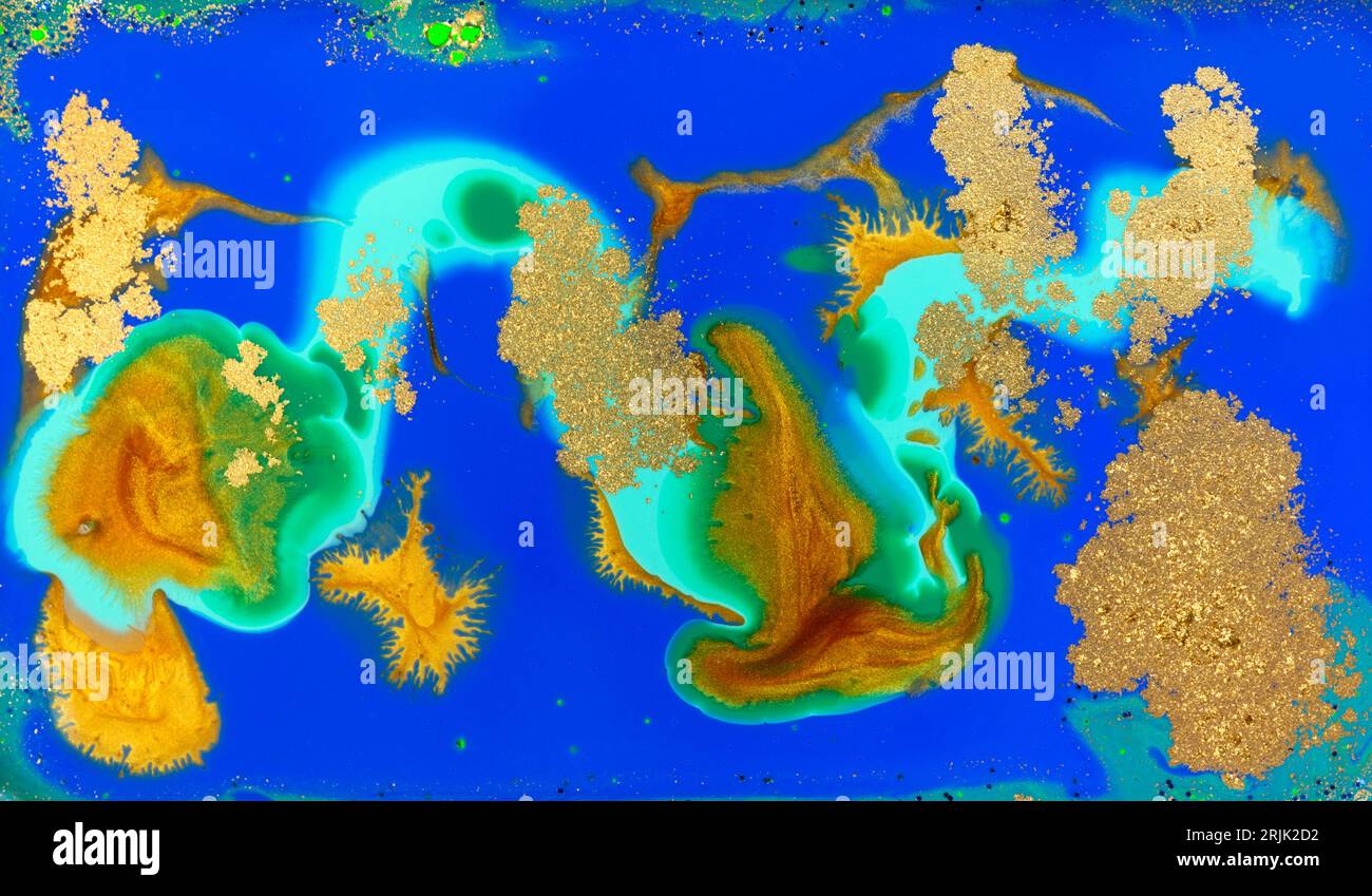 Gold ink stain hi-res stock photography and images - Alamy