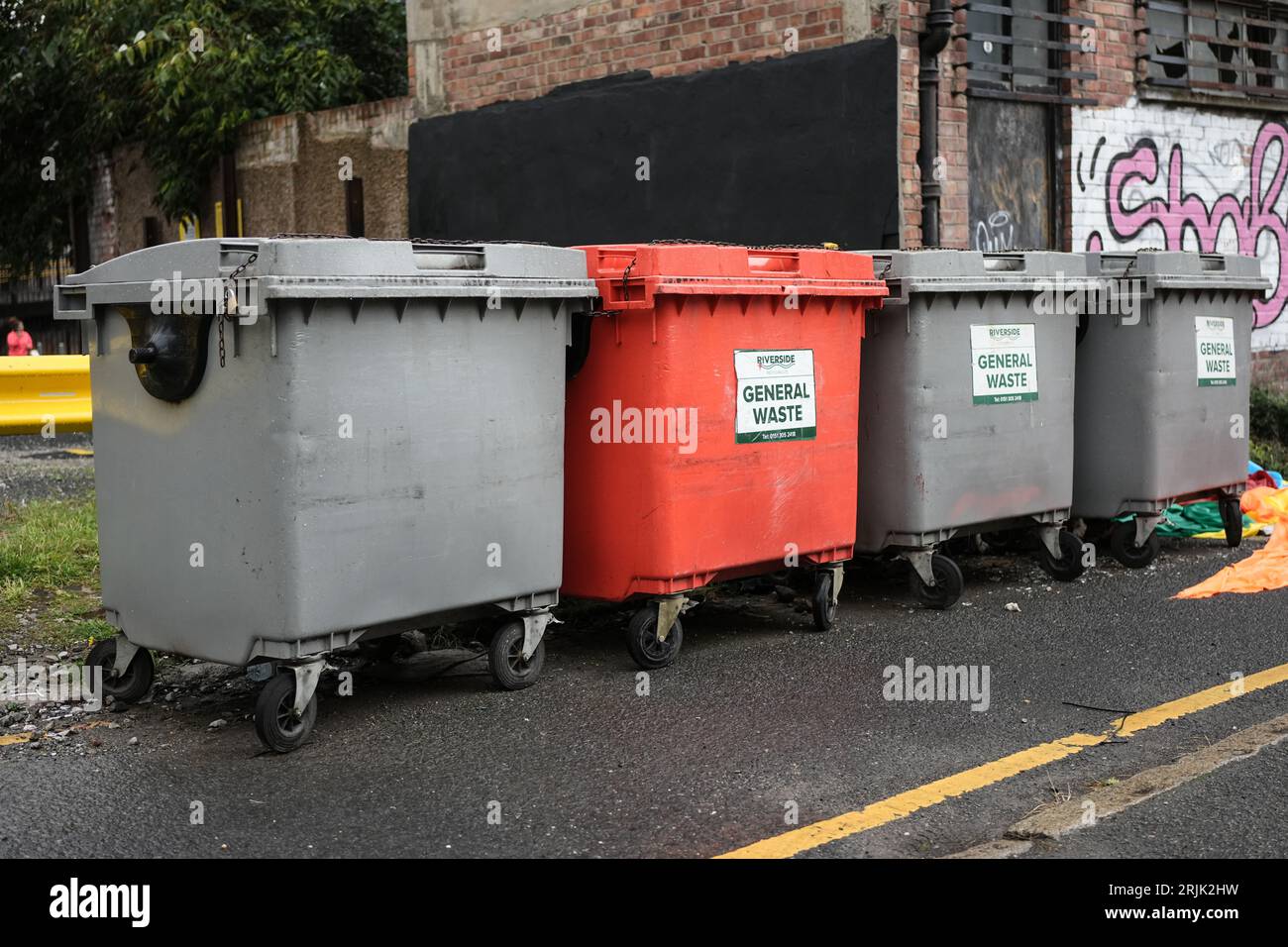 Waste disposal bins Stock Photo - Alamy