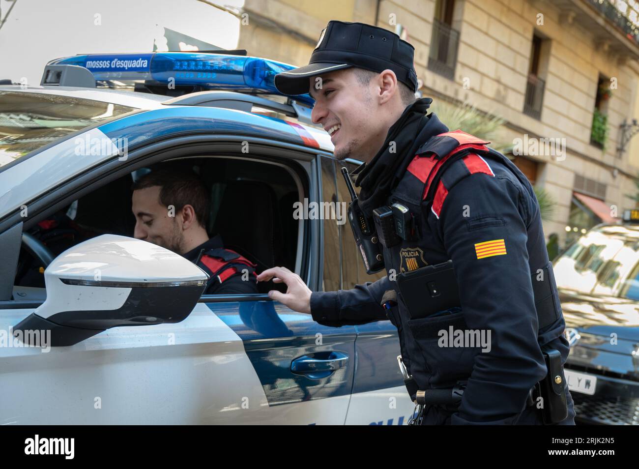 Police smiling car hi-res stock photography and images - Alamy