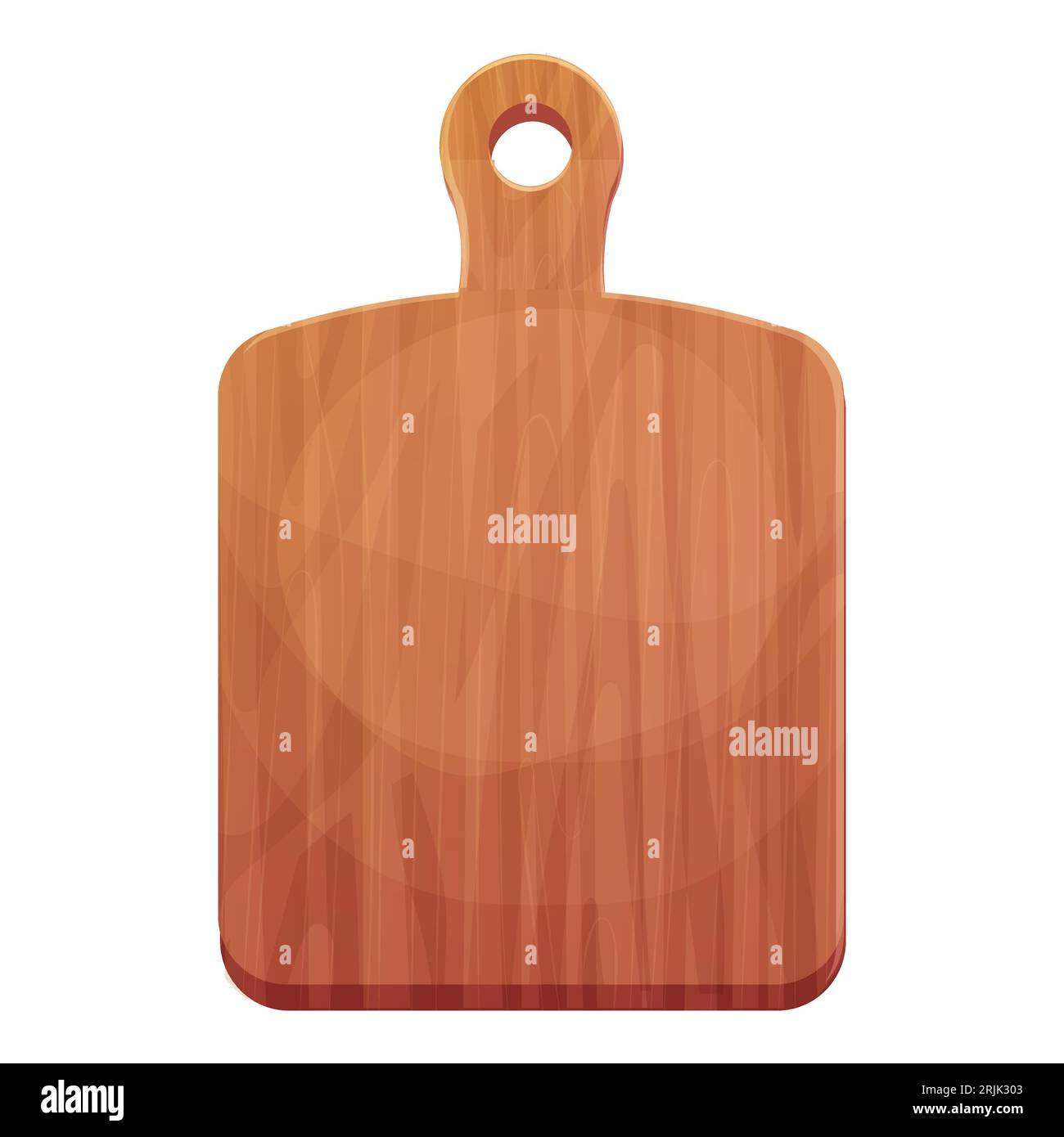 Cutting board wooden chopping desk top view in cartoon style isolated ...