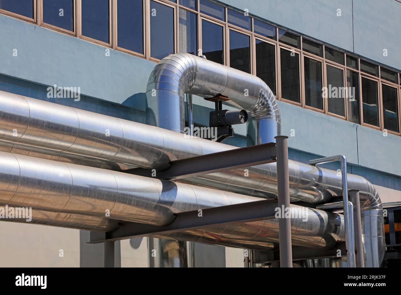 Stainless steel pipes in factories Stock Photo - Alamy