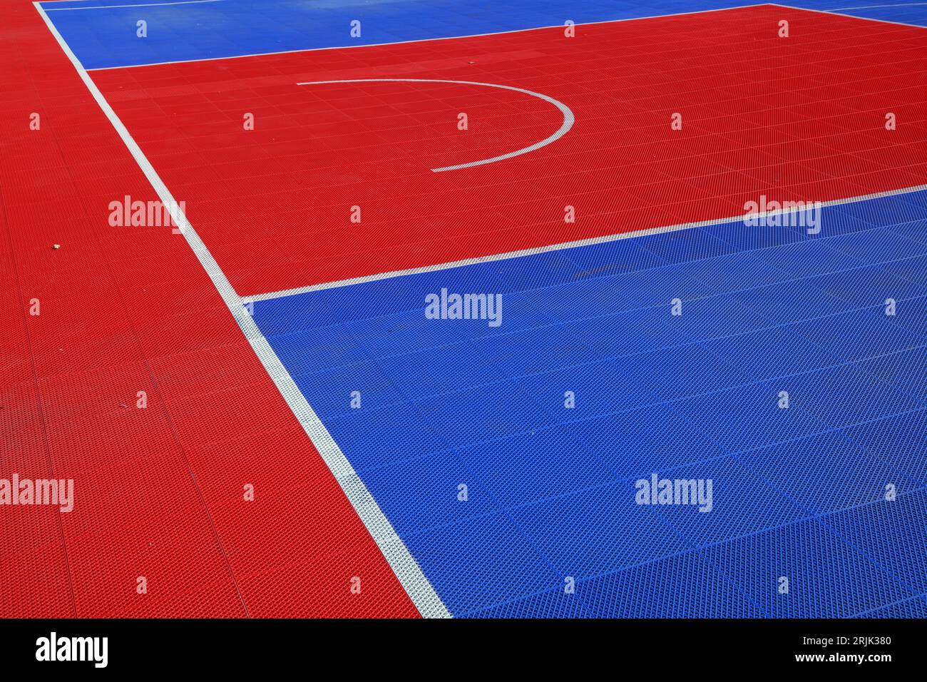 Color plastic basketball court Stock Photo - Alamy