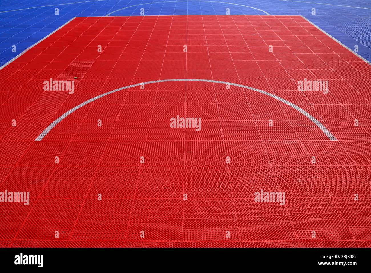 Color plastic basketball court Stock Photo - Alamy