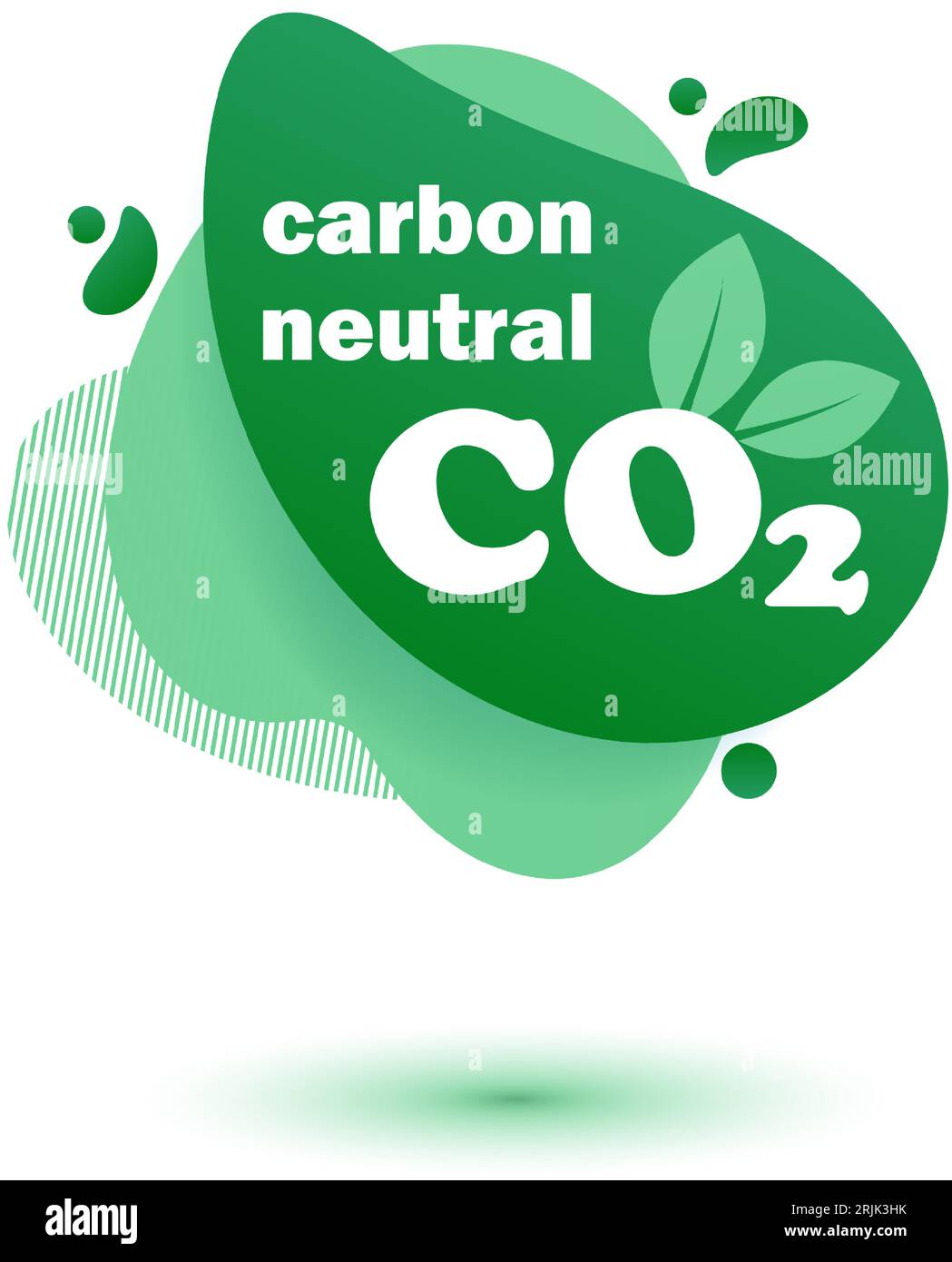 Neutral carbon CO2 stamp. Stiker neutral carbon dioxyde footprint Stock ...