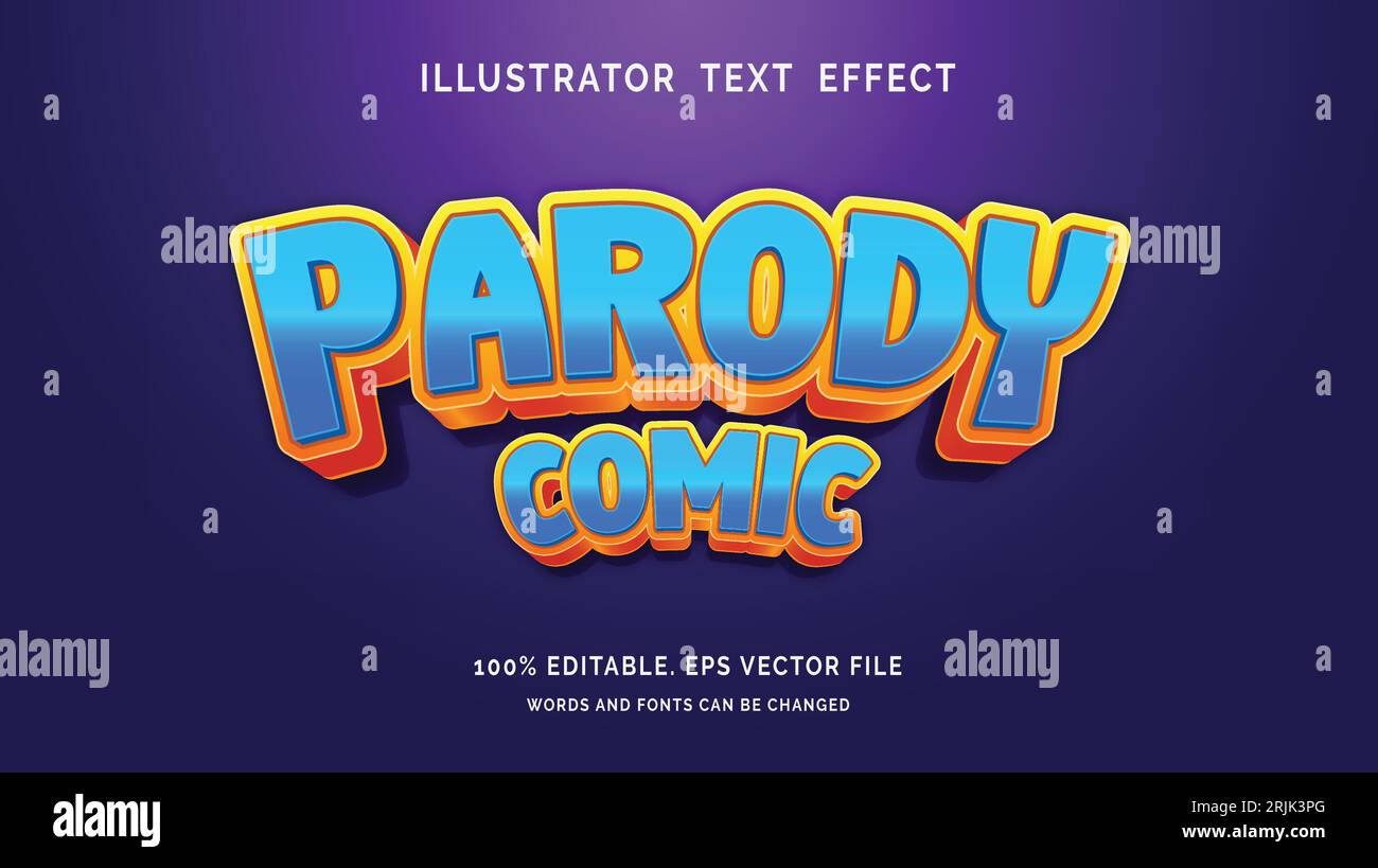 Vector text effect in 3d words text effect theme editable Stock Vector ...