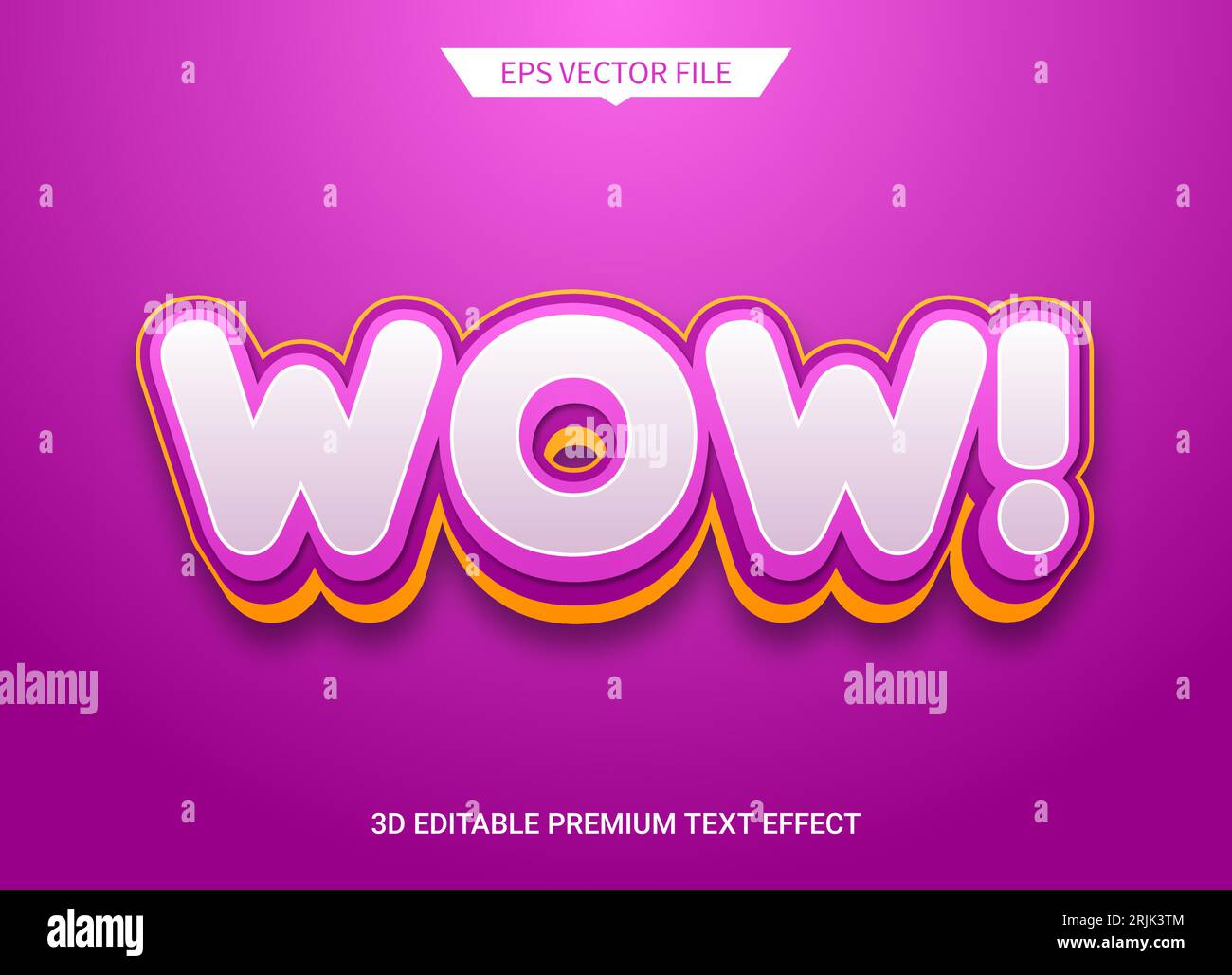 Vector text effect in 3d words text effect theme editable Stock Vector ...