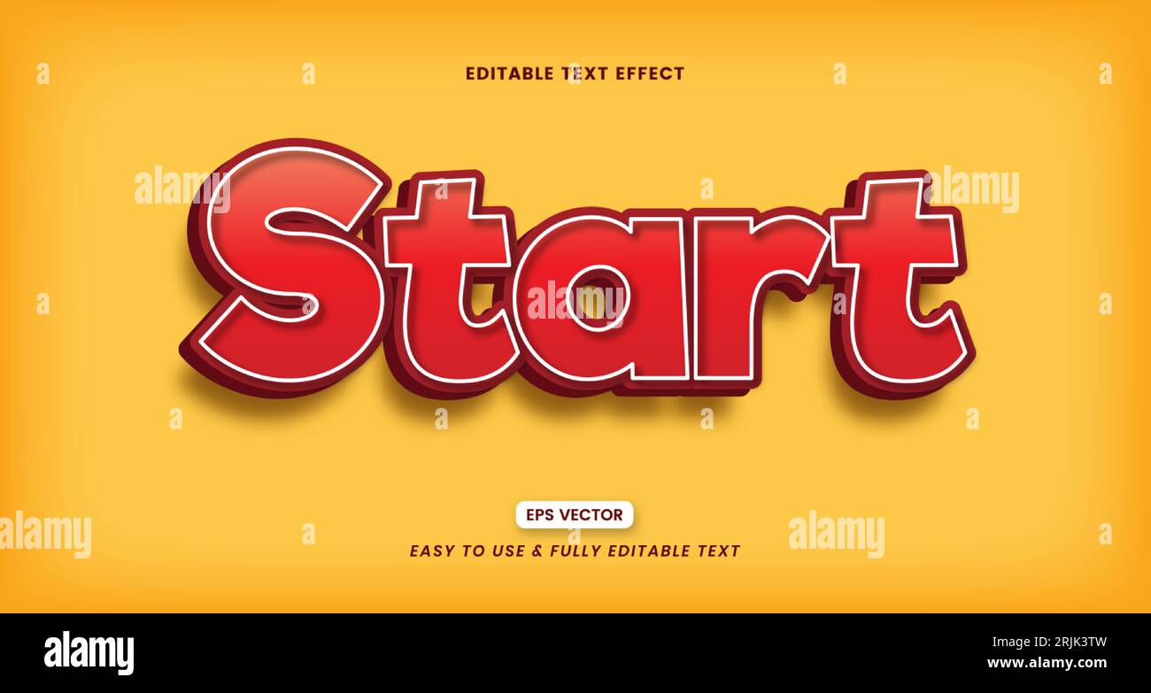 Vector text effect in 3d words text effect theme editable Stock Vector ...