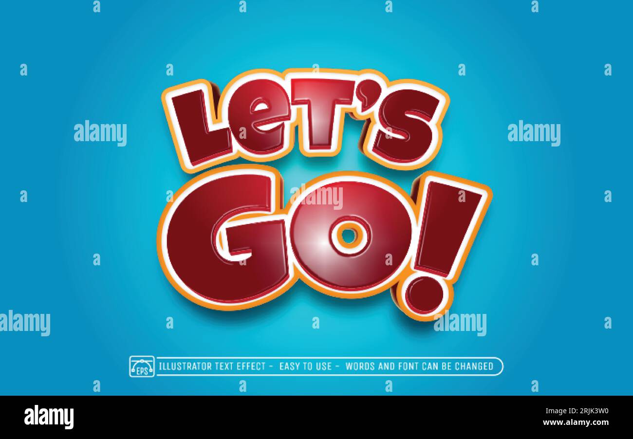 Vector text effect in 3d words text effect theme editable Stock Vector ...