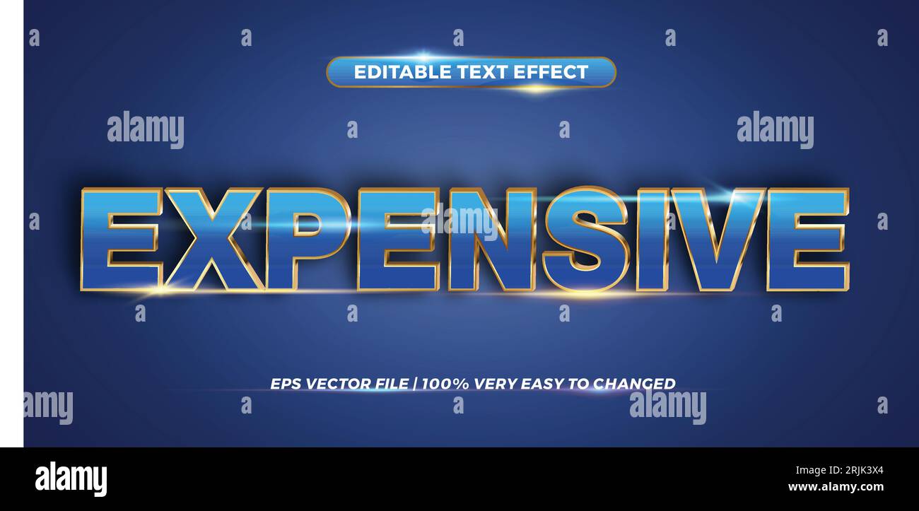 Editable text effect - Expensive text style mockup concept Stock Vector ...