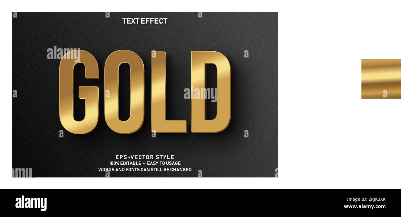 Vector text effect in 3d words text effect theme editable Stock Vector ...