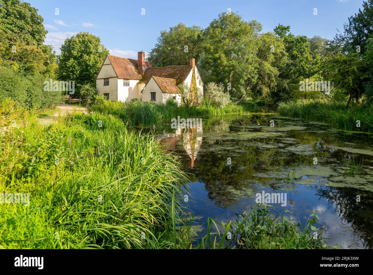 Willy Lott's House cottage, River Stour, Flatford Mill, East Bergholt ...