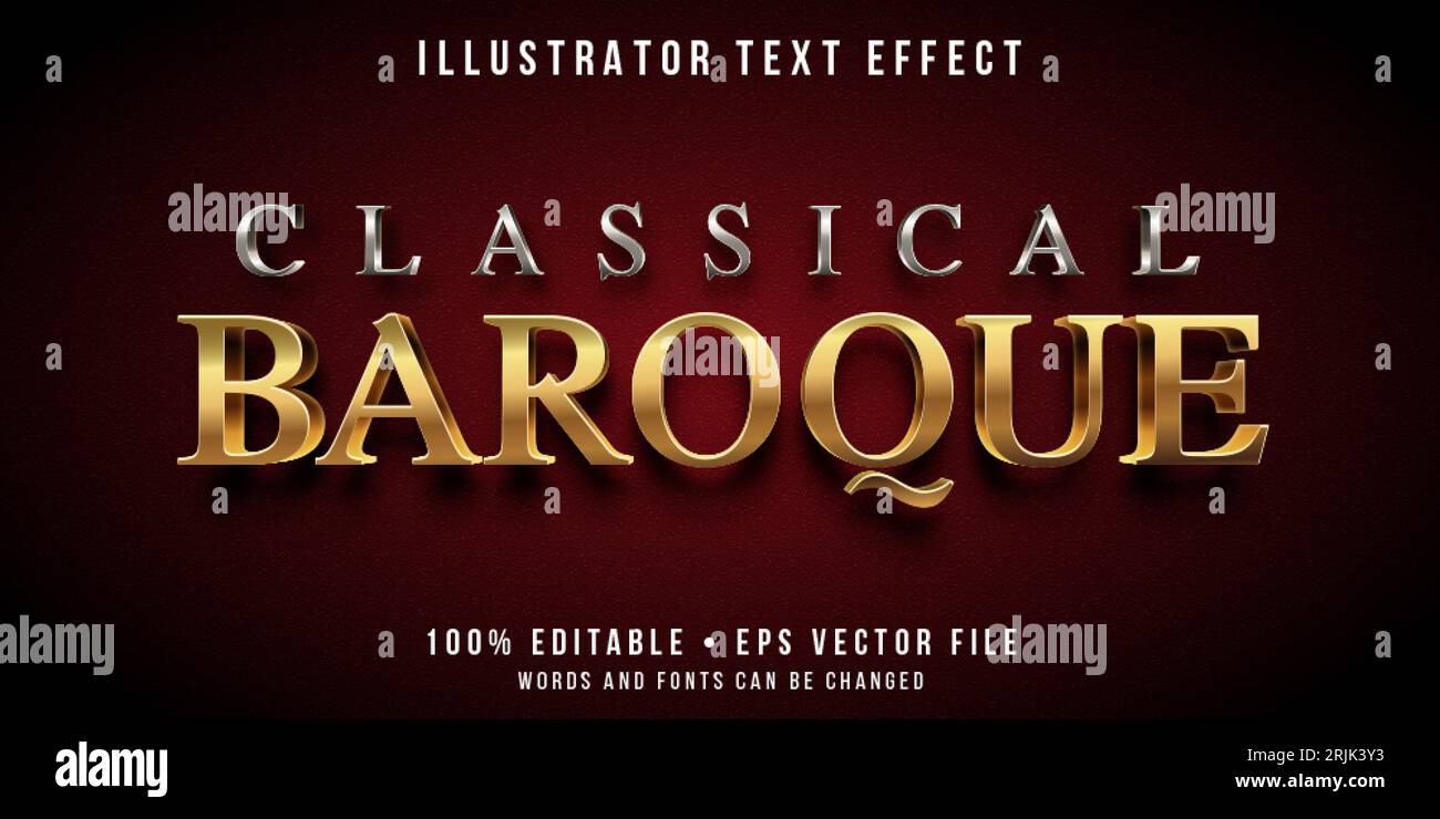 Vector text effect in 3d words text effect theme editable Stock Vector ...