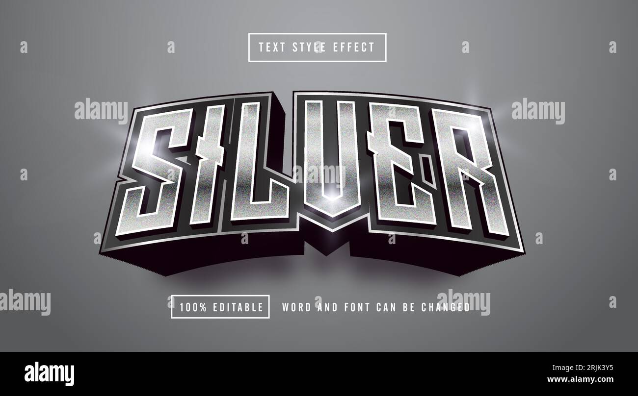 Vector text effect in 3d words text effect theme editable Stock Vector ...